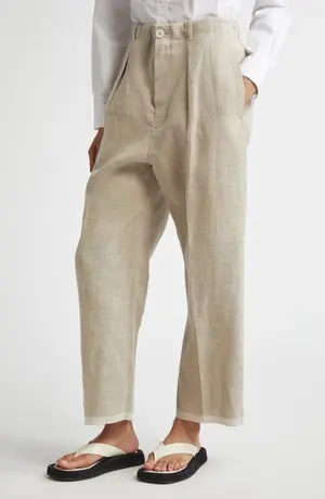 SETCHU Sethu Pleated Linen Chinos