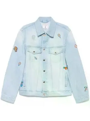 Casablanca Embroidered Denim Trucker Jacket