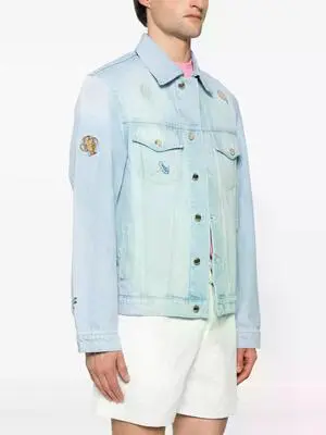 Casablanca Embroidered Denim Trucker Jacket
