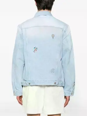 Casablanca Embroidered Denim Trucker Jacket