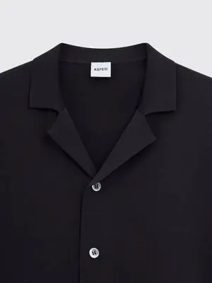 Aspesi Knitted Shirt - Navy