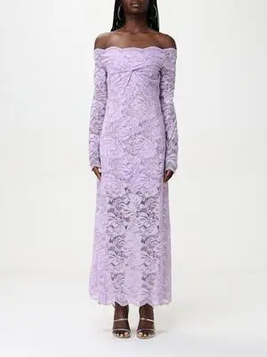 Rabanne Off-shoulder Lace Maxi Dress - Lavander