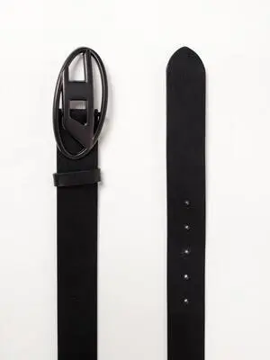 DIESEL® Belt With Oval D Buckle - Black