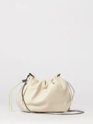Brunello Cucinelli Mellow Leather Bucket Bag - Ivory