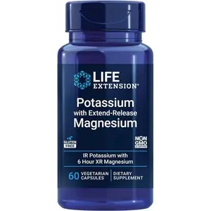 LIFE EXTENSION Potassium With Extend-release Magnesium 60 Capsules - One-color