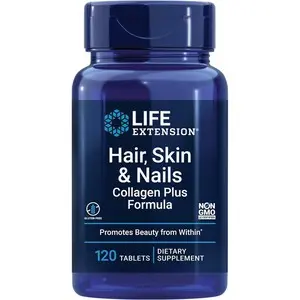LIFE EXTENSION Hair Skin & Nails Collagen Plus Formula 120 Tablets - One-color