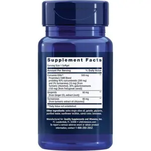 LIFE EXTENSION Advanced Curcumin Elite Turmeric Extract Ginger & Turmerones 30 Softgels