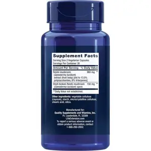 LIFE EXTENSION Reishi Extract Mushroom Complex 60 Capsules