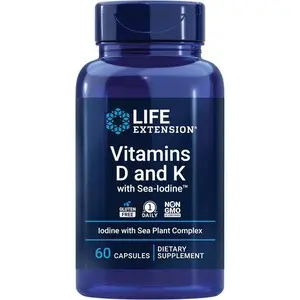 LIFE EXTENSION Vitamins D And K With Sea-iodine 60 Capsules - One-color