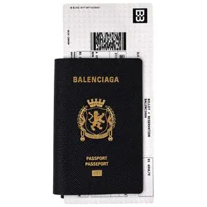 Balenciaga Passport Long Wallet 1 Ticket - Black