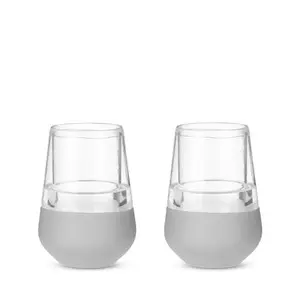 HOST Glass Freeze Wine Cooling Cup Set Of 2