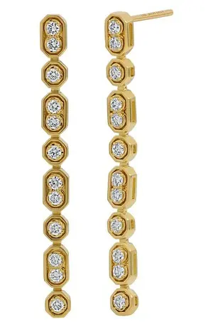 Bony Levy Florentine Diamond Drop Earrings - 18k Yellow Gold