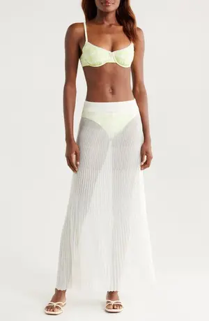 Solid & Striped The Theresa Semisheer Maxi Skirt - Brule