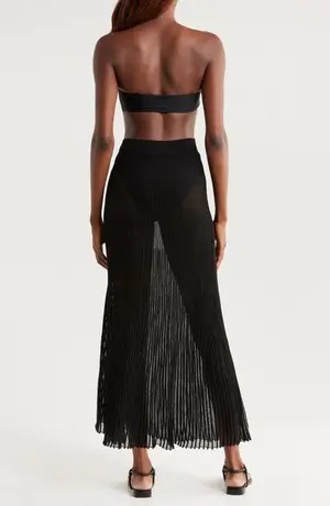 Solid & Striped The Theresa Semisheer Maxi Skirt - Noir