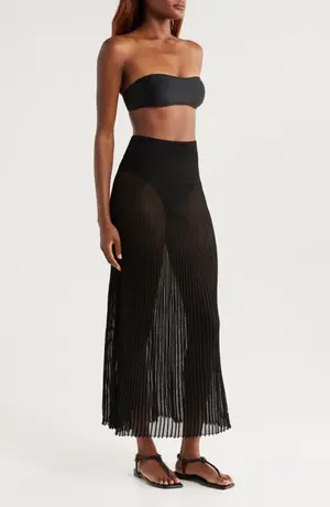 Solid & Striped The Theresa Semisheer Maxi Skirt - Noir