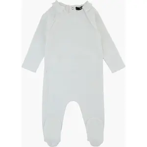NOGGIWEAR Side Ruffle Footie - Ivory
