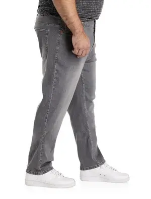 TRUE NATION BY DXL Big & Tall Tapered-fit Jeans - Washed Grey