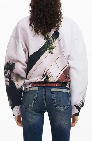 Desigual Abstract Print Crewneck Sweatshirt