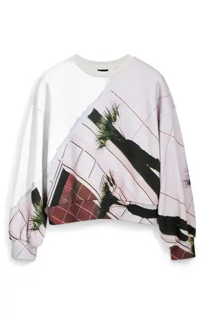 Desigual Abstract Print Crewneck Sweatshirt