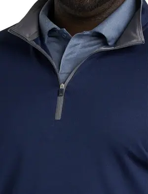 Adidas Big & Tall 1/4-zip Performance Pullover - Navy