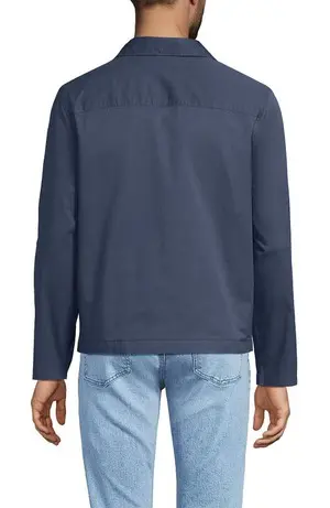 LANDS' END Full Zip Lightweight Jacket - Slate Blue