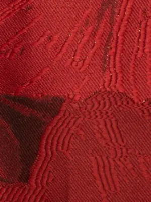 La DoubleJ Baia Crop Top - Jacquard Ruby Red