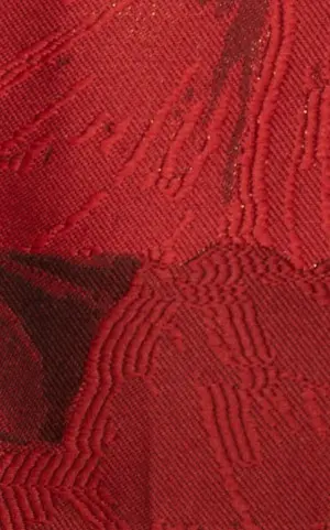 La DoubleJ Baia Crop Top - Jacquard Ruby Red
