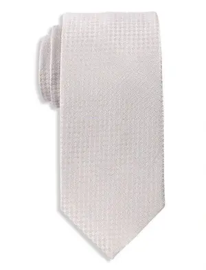 Michael Kors Big & Tall Hinson Textured Neck Tie - White