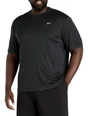 REEBOK Big & Tall Id Train Melange Performance Tee - Black