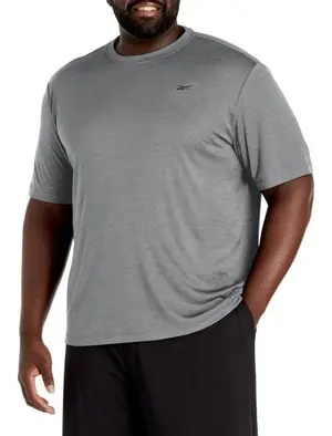 REEBOK Big & Tall Id Train Melange Performance Tee - Grey 3