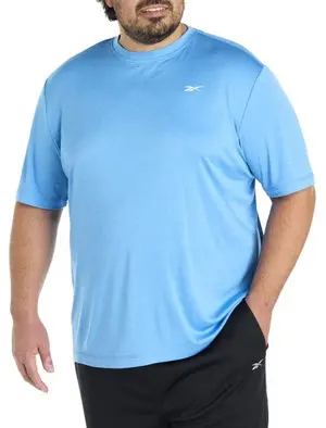 REEBOK Big & Tall Id Train Melange Performance Tee - Recovery Blue