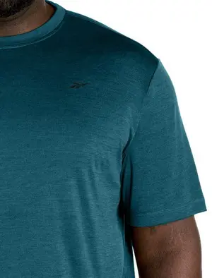 REEBOK Big & Tall Id Train Melange Performance Tee - Retro Teal