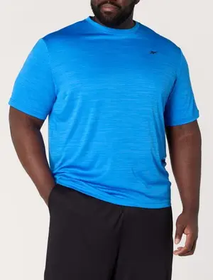 REEBOK Big & Tall Id Train Melange Performance Tee - Virtual Blue