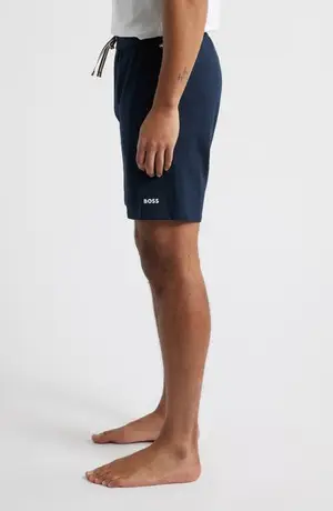 BOSS Stretch Cotton Pajama Shorts - Dark Blue