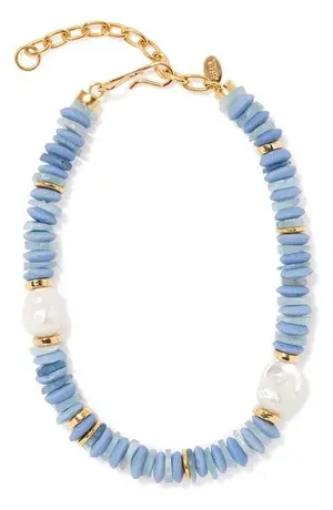 LIZZIE FORTUNATO Umi Disc Bead Necklace