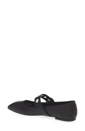 AeydĒ Uma Eyelet Mary Jane Flat - Black