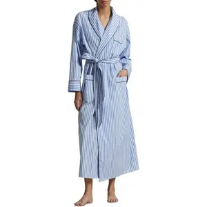 Polo Ralph Lauren Heritage Stripe Cotton Blend Robe - Wide Stripes