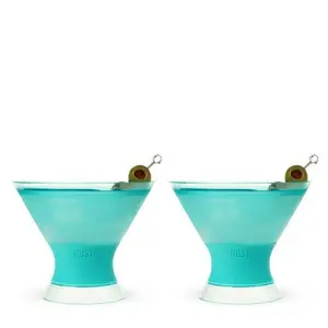 HOST Martini Freeze Cooling Cup Set Of 2 - Aqua