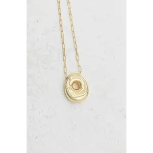 EMERSON & OLIVER Gold Plated Paperclip Chain Necklace With Letter Charm - Gold - O