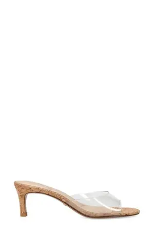 Pelle Moda Unia Kitten Heel Slide Sandal - Clear