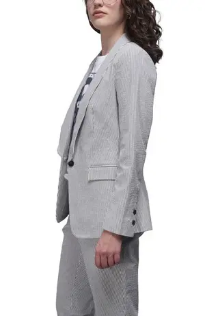 WILDFANG Empower Seersucker Tux Blazer