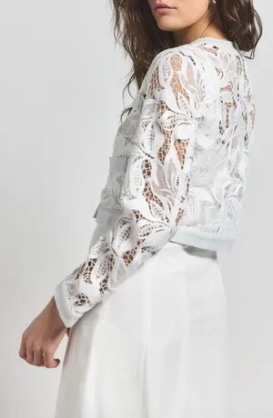 Derek Lam 10 Crosby Ashley Rigid Lace Jacket