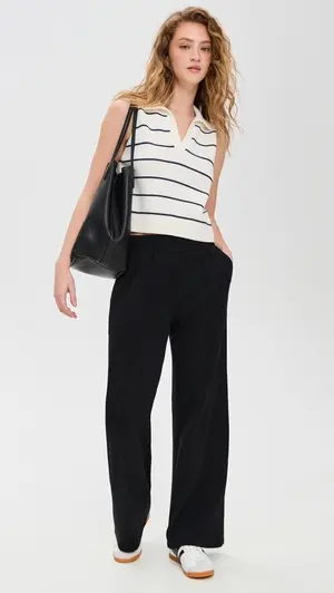 Varley Wide Leg Trousers - Black
