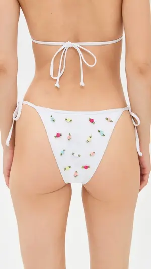 L*Space Levy Bitsy Bikini Bottoms - White