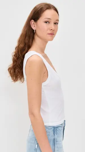 PERFECTWHITETEE Scoop Tank - White