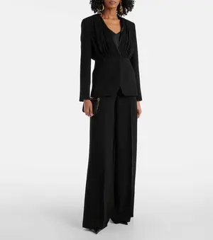 Max Mara Gradi Draped Crêpe Jacket