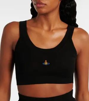 VIVIENNE WESTWOOD Bea Cotton Bra Top - Black