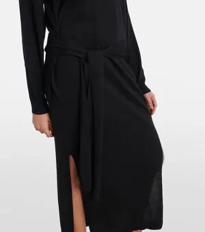 LEMAIRE Belted Sweater Dress - Black