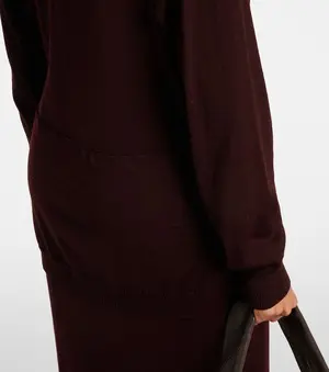 LEMAIRE Belted Sweater Dress - Burgundy