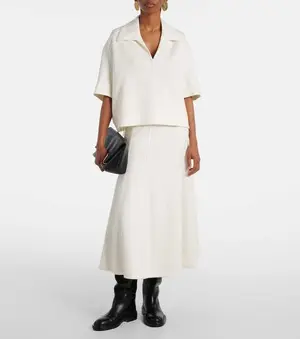JIL SANDER Knitted Midi Skirt